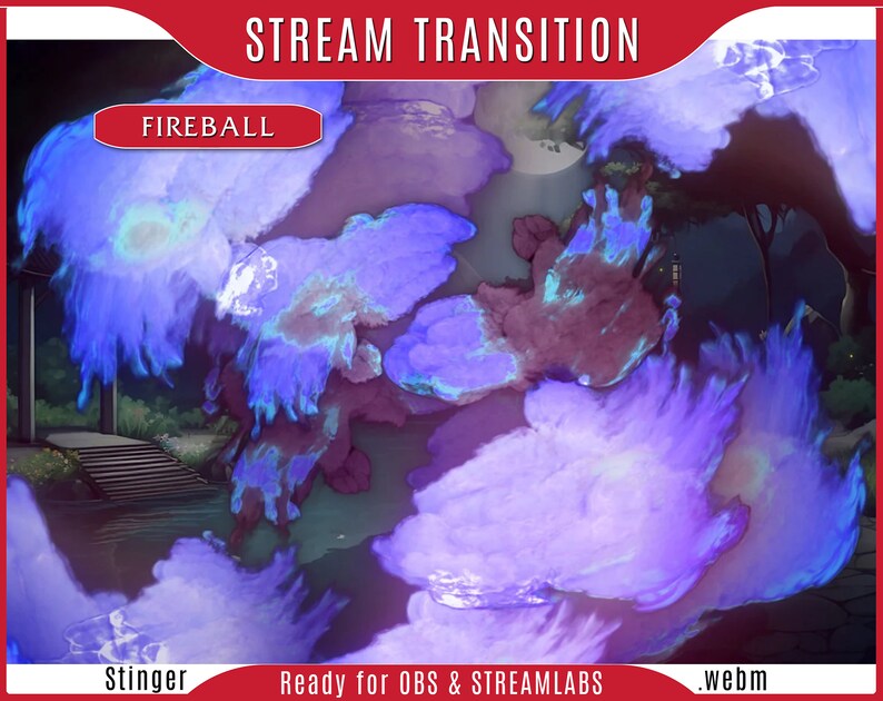 Stinger Transition Magic : FIREBALL, Twitch Scene Transition, OBS Fire ...