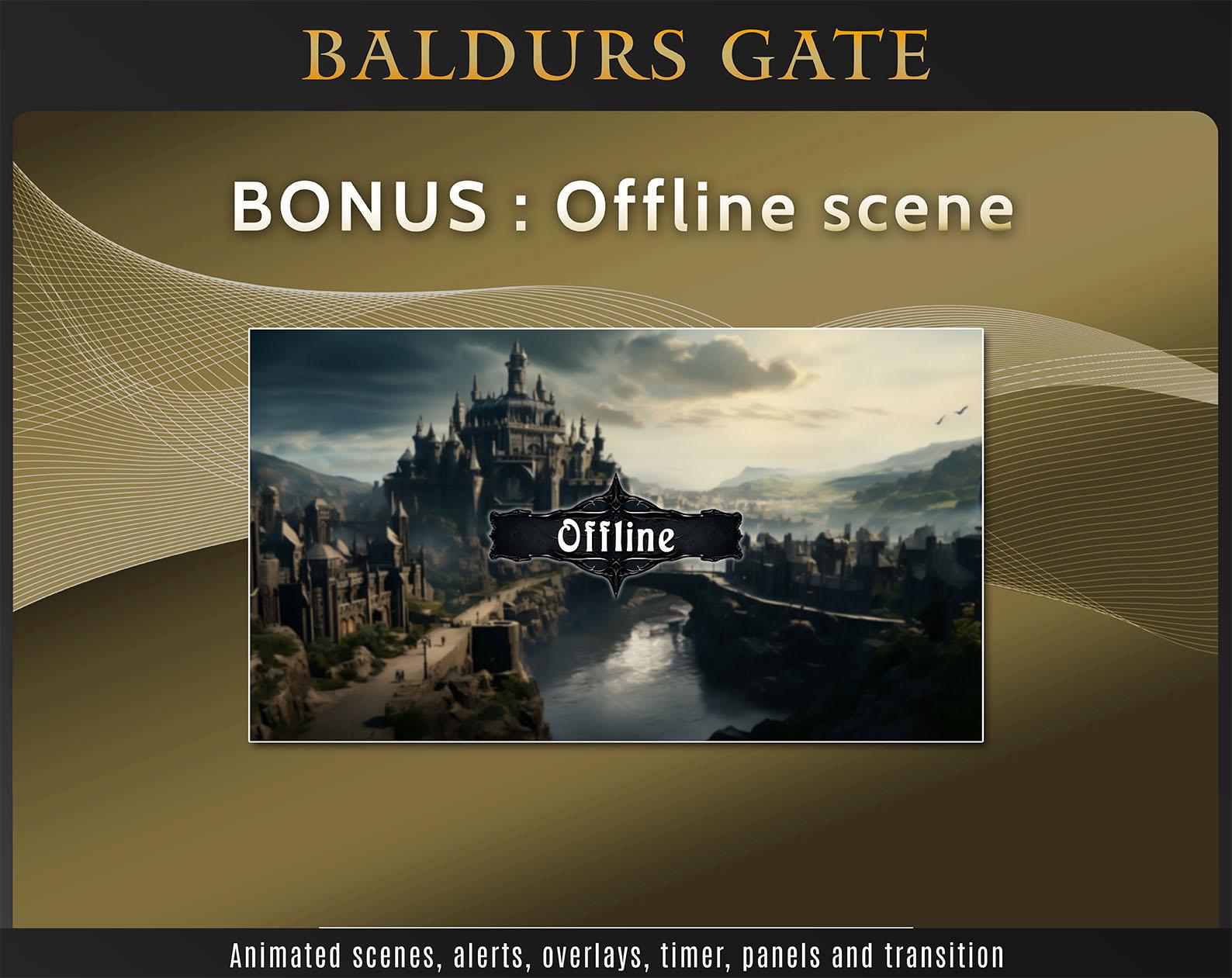 Stream Package of Baldur's Gate 3 Designed for Twitch, Stream Overlays ...