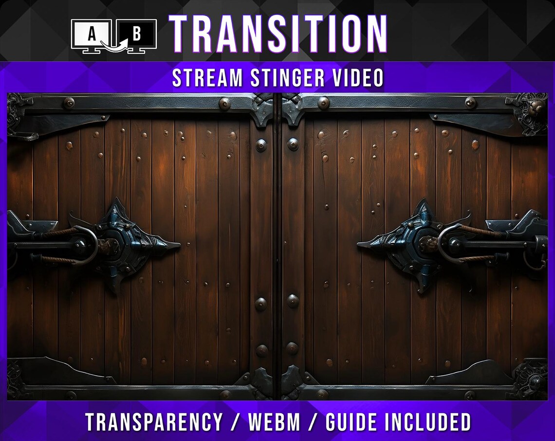 Custom Stinger Transition : Sliding Door, Stream Transition, OBS ...