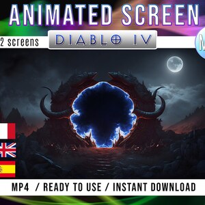 Diablo 4 Starting Soon Screen - Blue Portal Overlay for Twitch - Etsy
