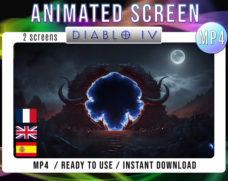 Diablo 4 Starting Soon Screen - Blue Portal Overlay for Twitch - Etsy