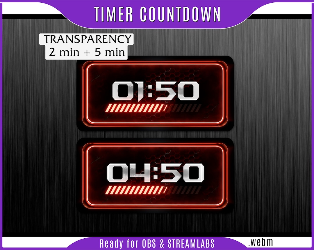 RED Stream Timer Loading Countdown, Twitch Timer - Etsy