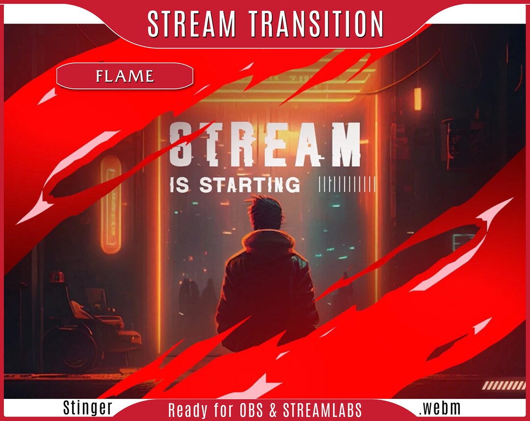 RED FLAME Transition, OBS Fire Transition, Stinger Transition Red ...