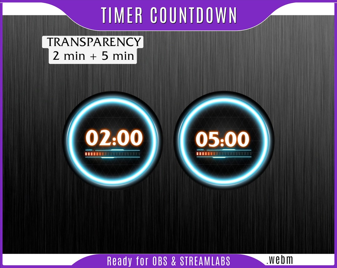 Cyberpunk Countdown : Orange Blue Neon Timer, Cyberpunk Timer Overlay, Starting Screen Timer ...