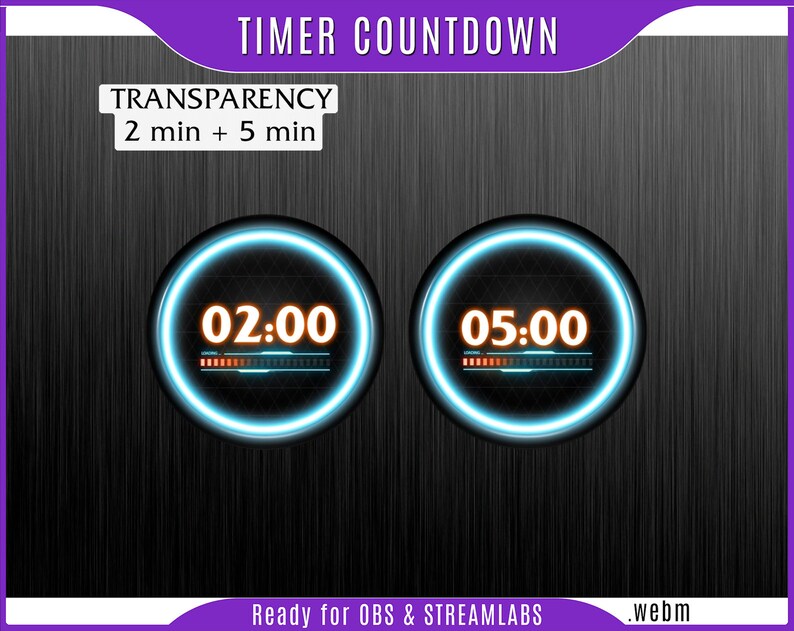 Cyberpunk Countdown : Orange Blue Neon Timer, Cyberpunk Timer Overlay, Starting Screen Timer ...