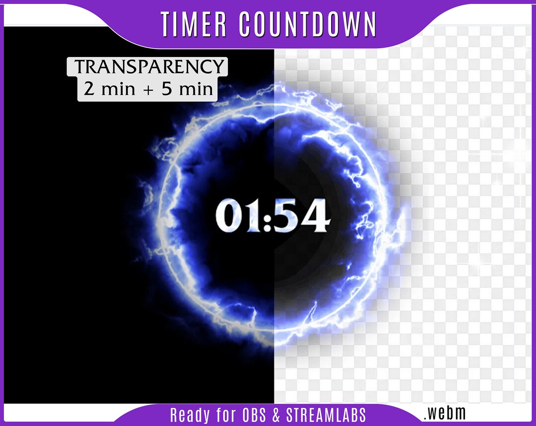 Blue Mist Timer : Starting Screen Timer, Countdown Timer Obs, Blue ...