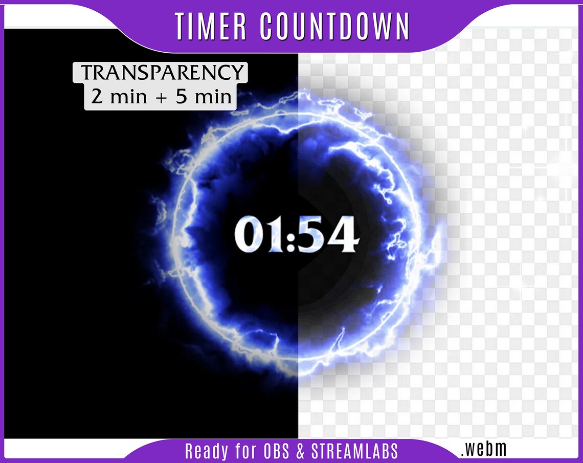 Blue Mist Timer : Starting Screen Timer, Countdown Timer Obs, Blue ...