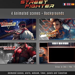 Complete Street Fighter Stream Package for Twitch, Full Stream Pack ...