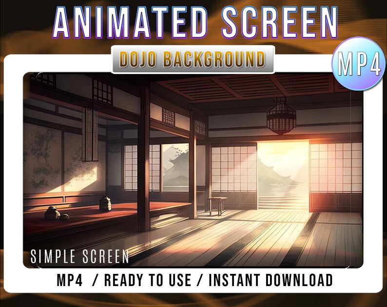 Chill Dojo Starting Soon Screen, Animated Twitch Overlay - Etsy