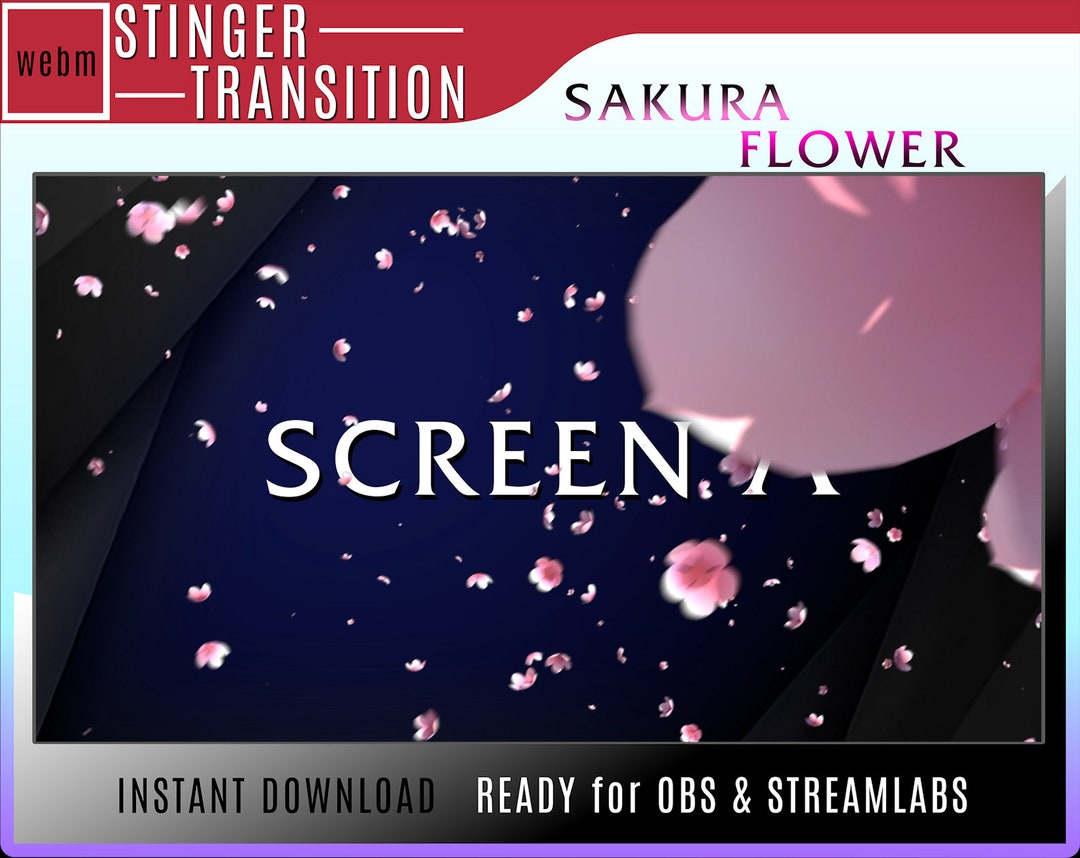 Stinger Transition, Sakura Flowers, Stream Transition for Twitch/kick ...