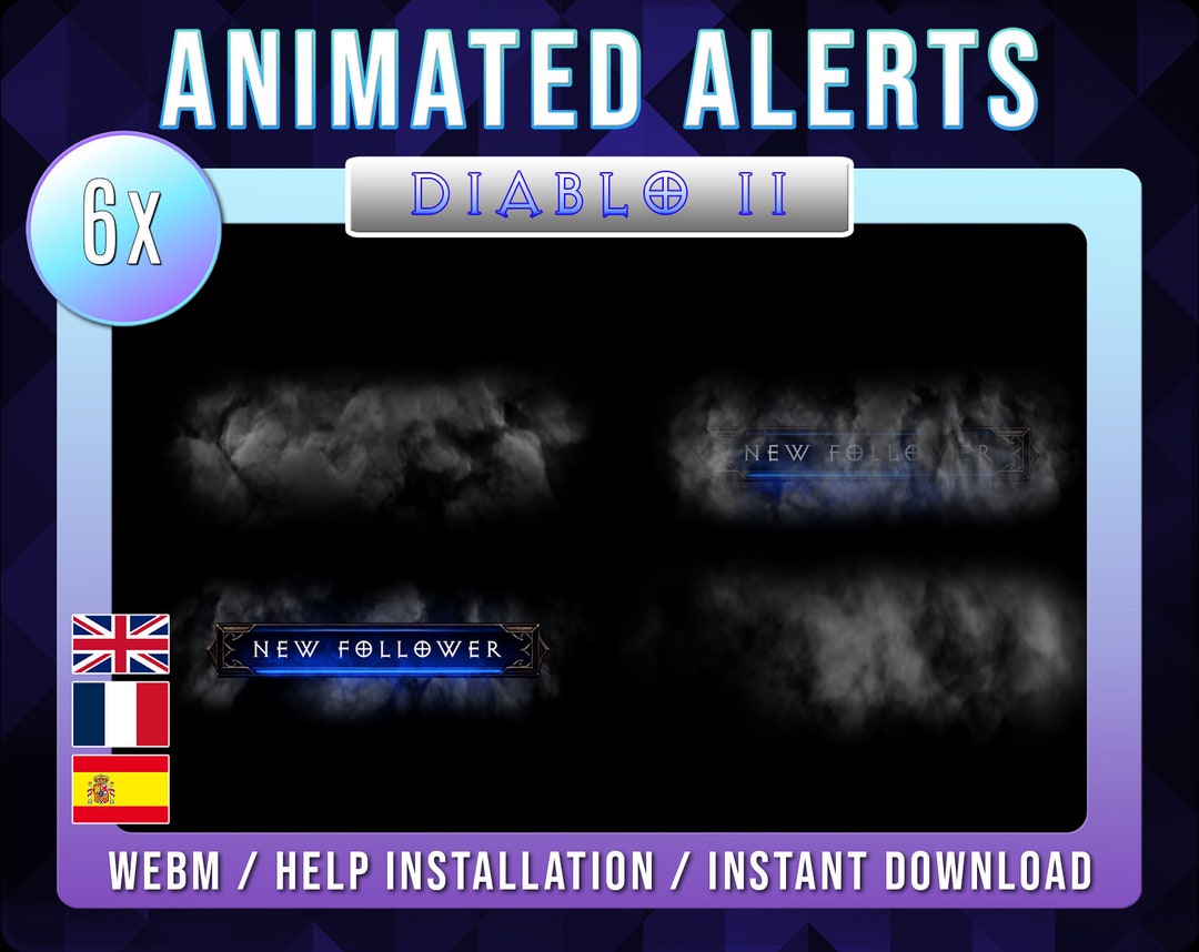 Twitch Alerts Diablo 2 Dark Horror Theme Stream Overlays - Etsy