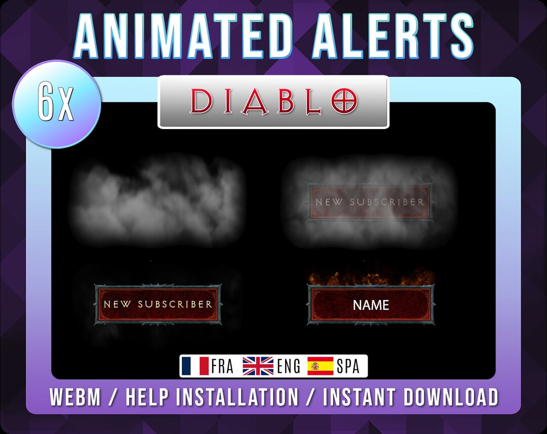 Twitch Alerts : Inspired by Diablo 4, Horror Twitch Alerts, Twitch ...