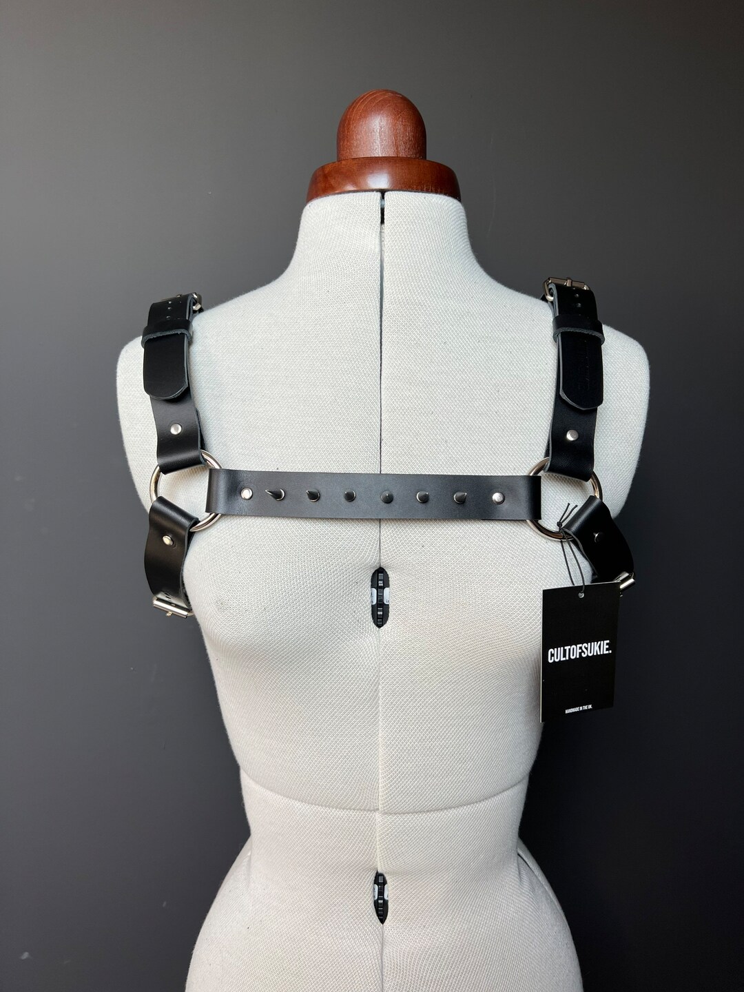 Wendy Leather Spiked Stud Bulldog Harness - Etsy
