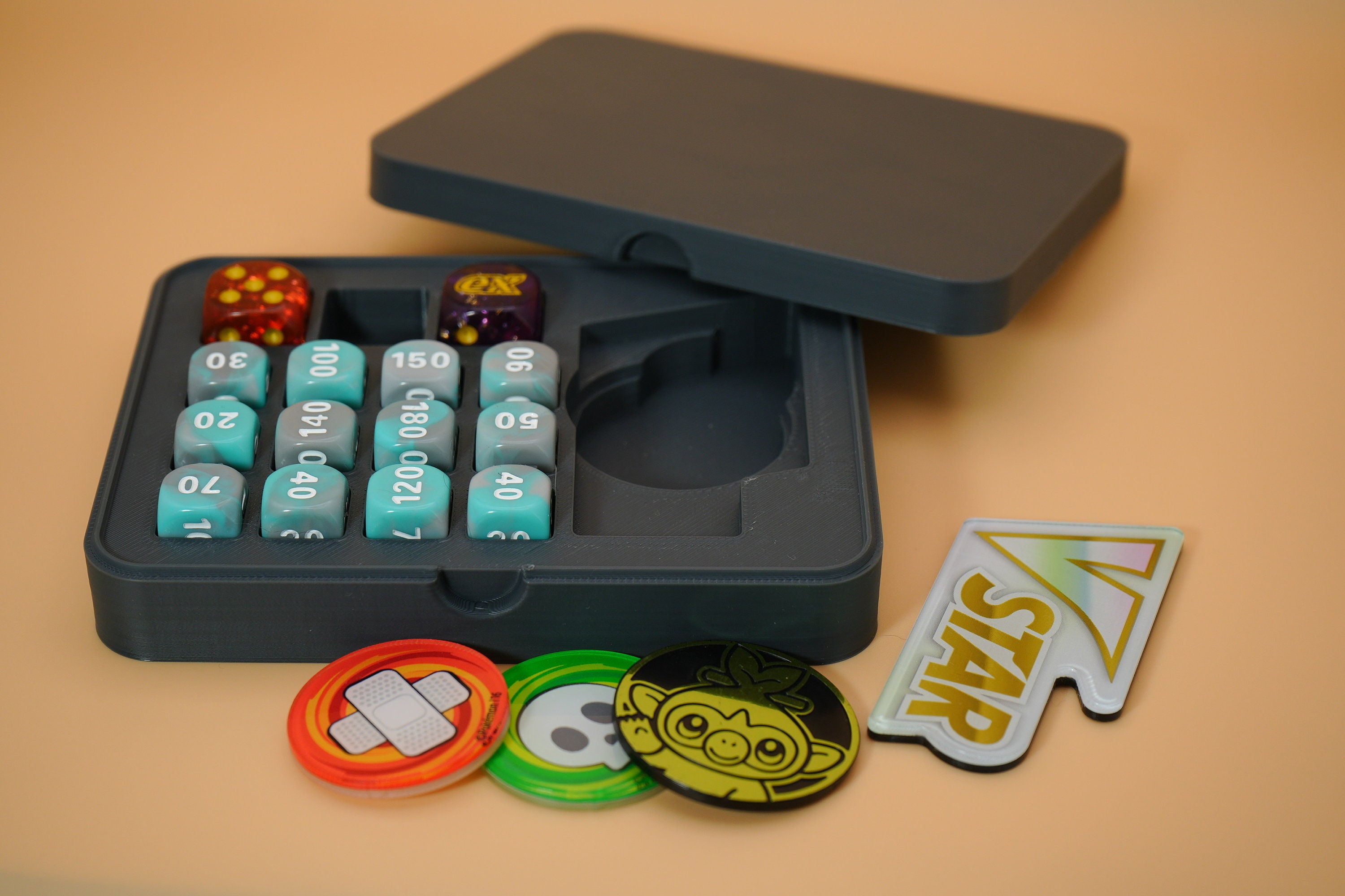 Pokemon TCG Dice Box Single Color - Etsy