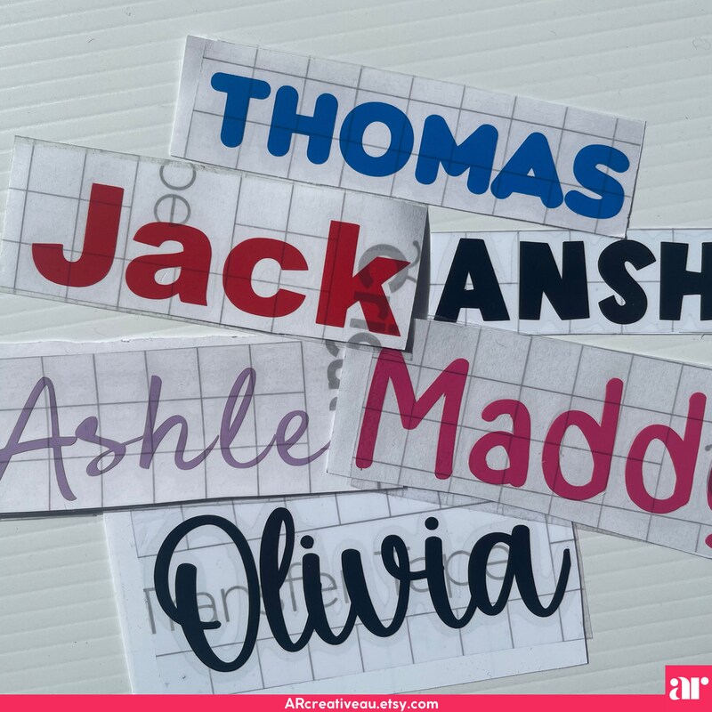 Vinyl Name Sticker - Etsy