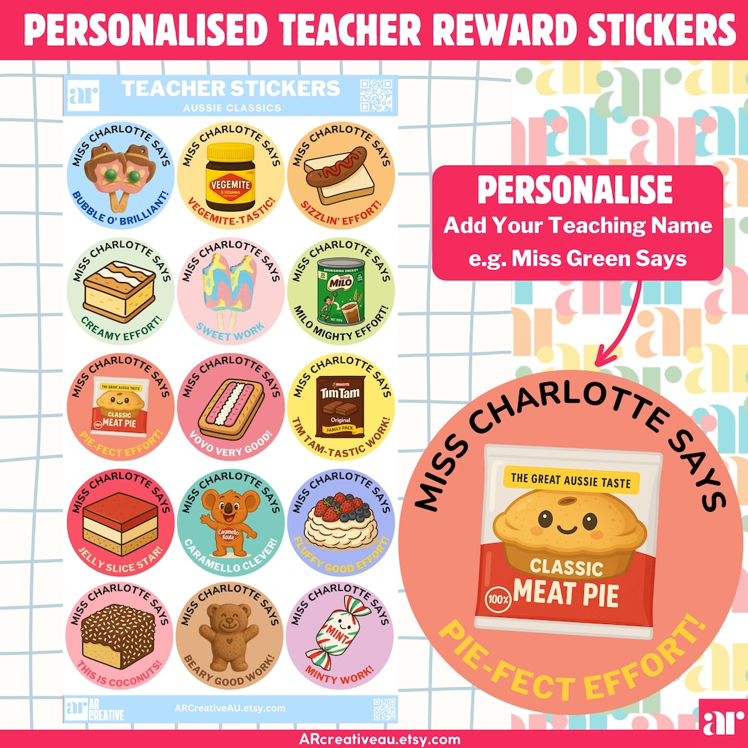 Personalised Teacher Stickers, Personalised Teacher Merit Stickers ...