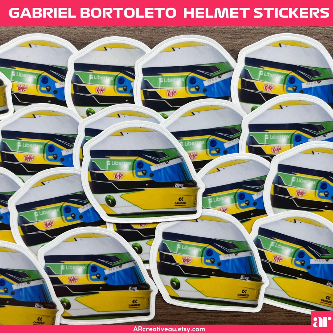 Gabriel Bortoleto | Formula 1 Helmet Stickers | Formula 1 Sticker | F1 ...