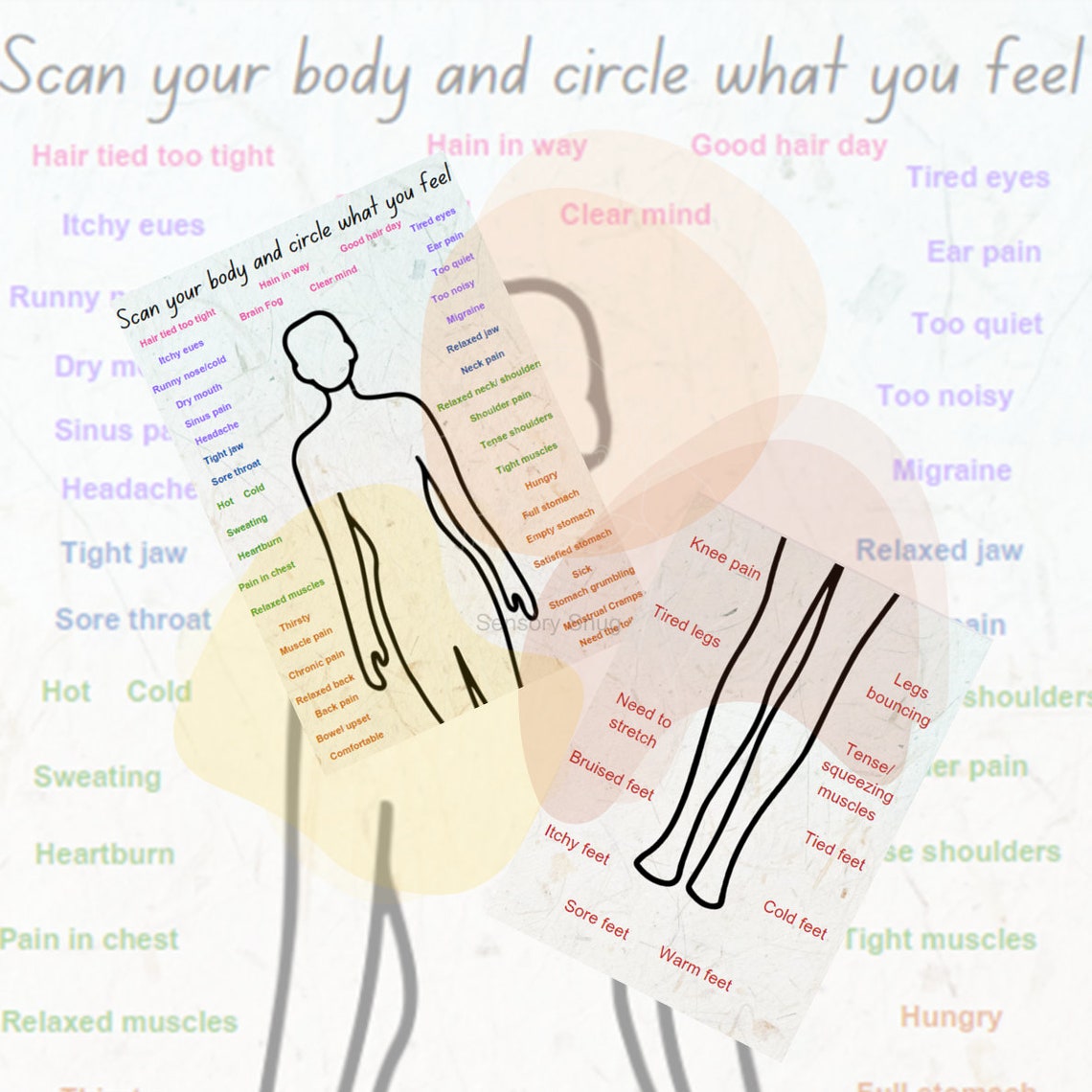 Sensory Snug's Body Scan and Circle Feelings - Etsy