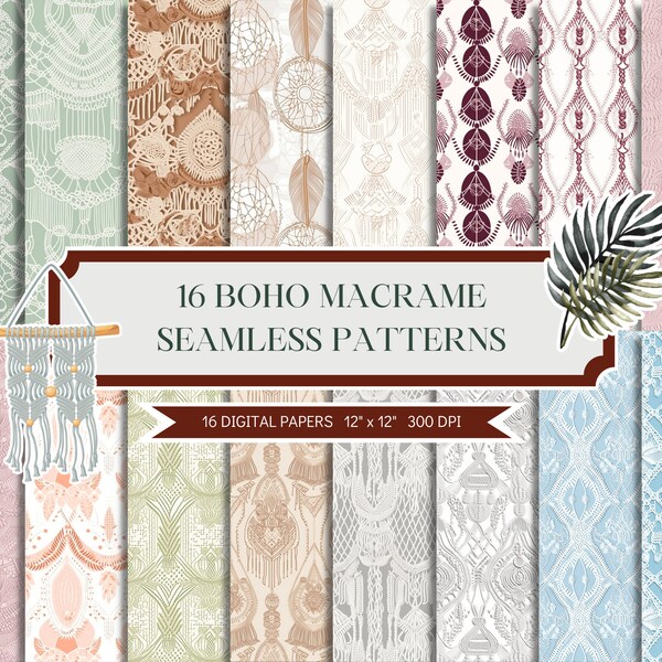 Macrame Clipart - Etsy