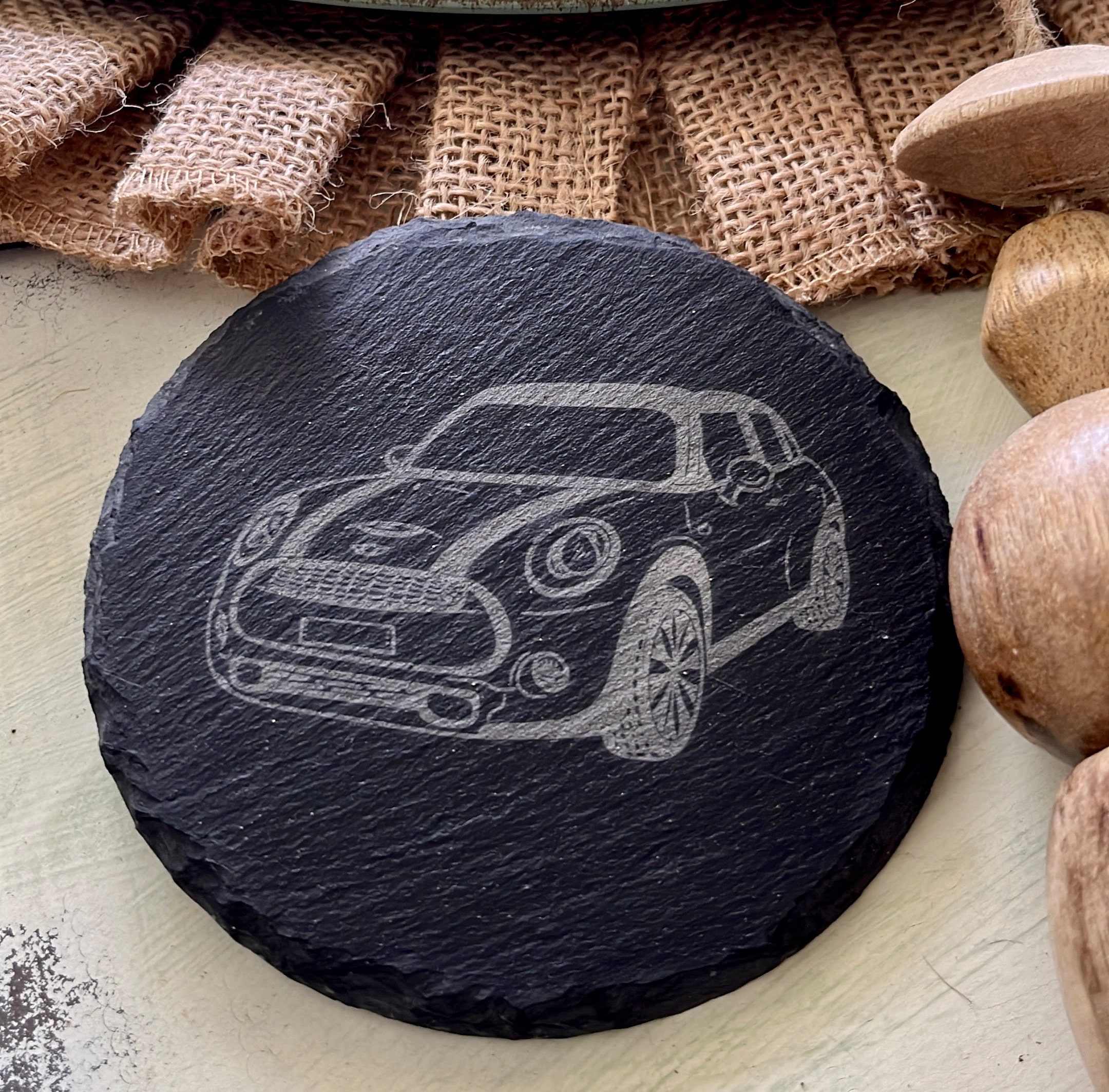 4 Slate Mini Cooper Coasters - Etsy