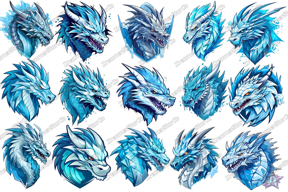 Ice Dragon,logo,logo Maker,gaming,frozen,t-shirt Design ,vector ...