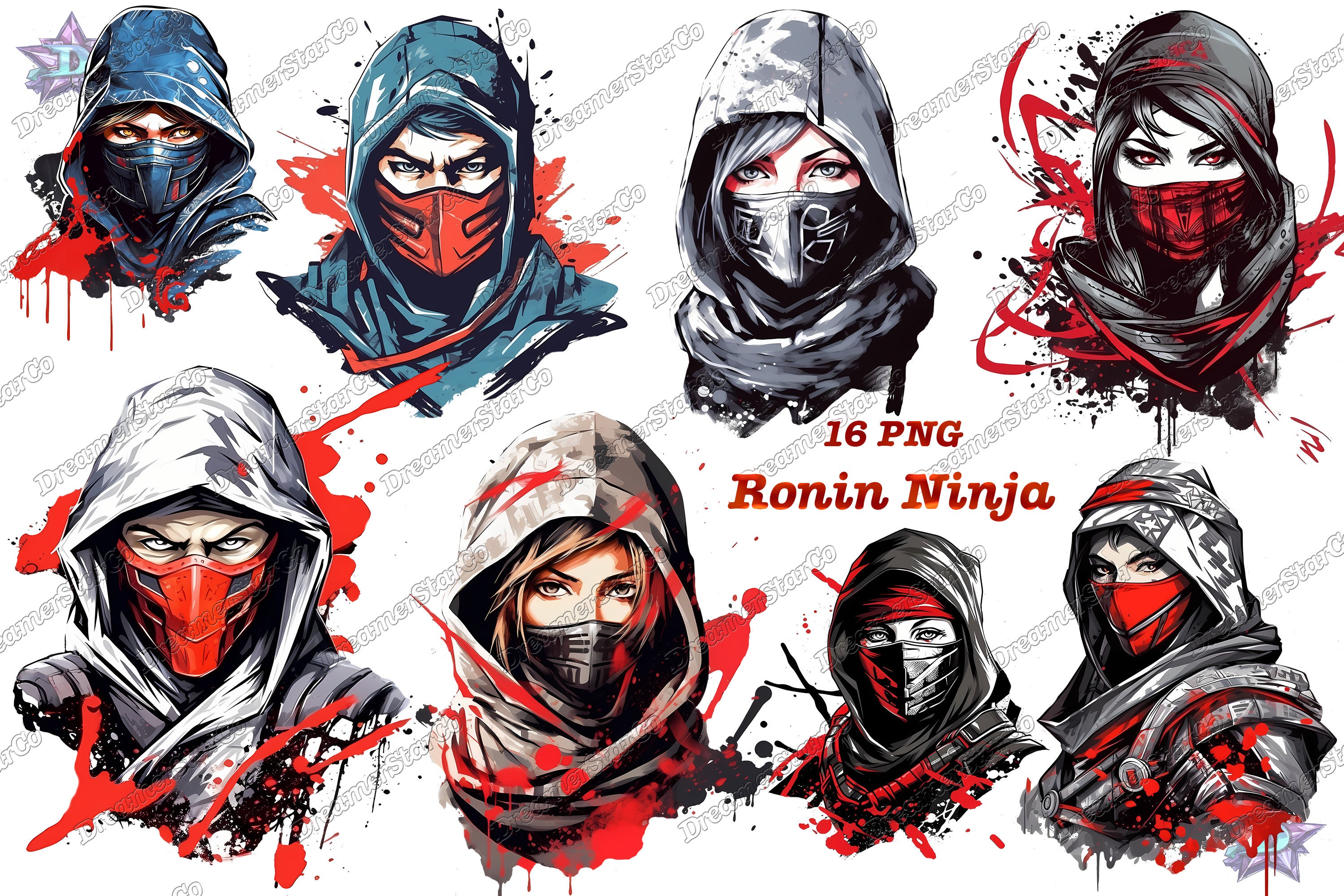 Ronin Ninja Png,ronin Ninja Clipart,female Ninja,ronin Fashion,t-shirt ...