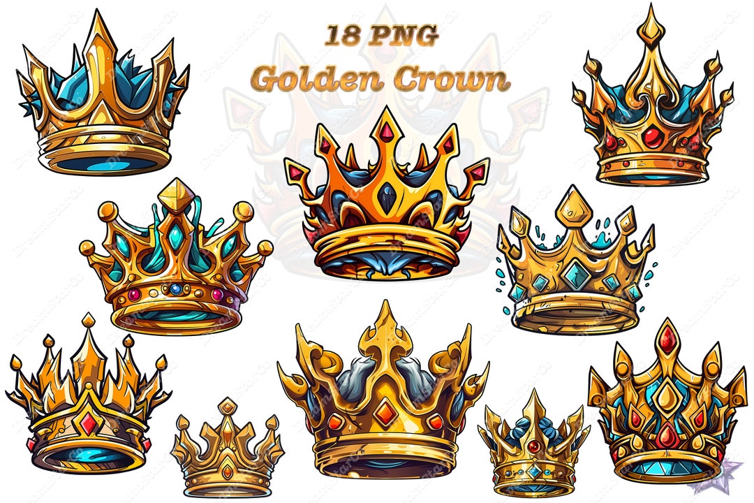 Golden Crown Clipart,golden Crown Png,t-shirt Design ,sublimation Png ...