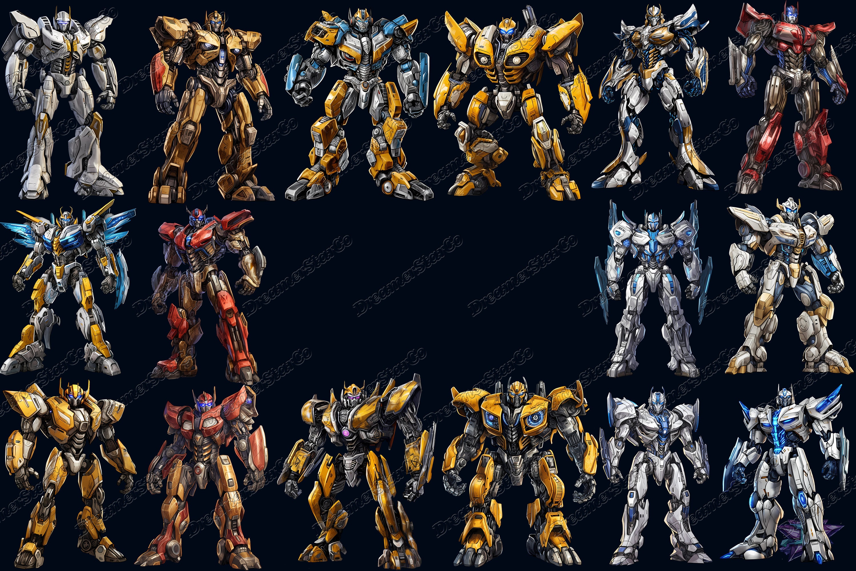 Transformer Robots Clipart, Watercolor Style, Graffiti Design (PNG ...