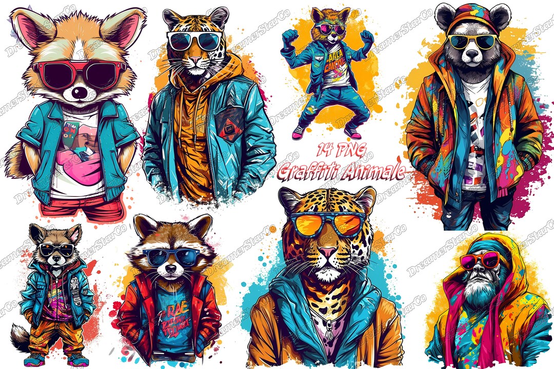 Graffiti Animale Clipart, Graffiti Animale Png,t-shirt Design ,funky ...