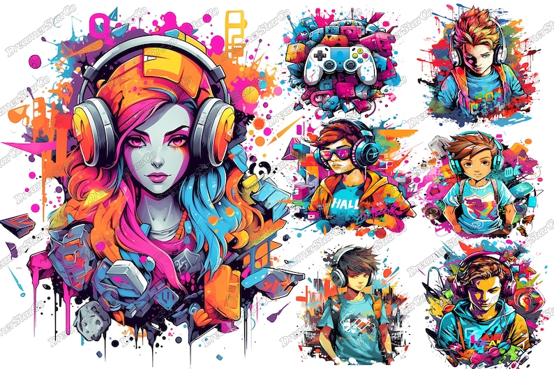 Cool Gamer Style Clipart, Gamer Style Png,t-shirt Design ,graffiti ...
