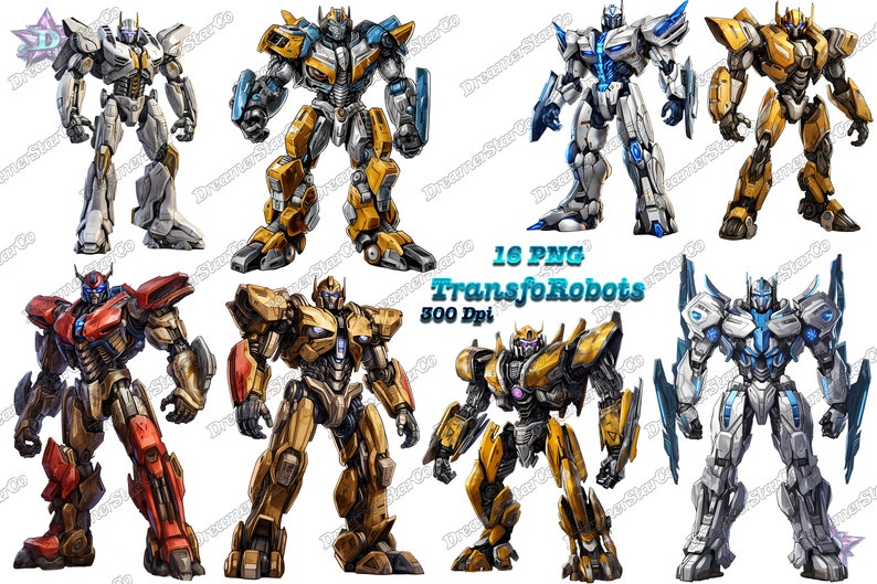 Transformer Robots Clipart, Watercolor Style, Graffiti Design (PNG ...