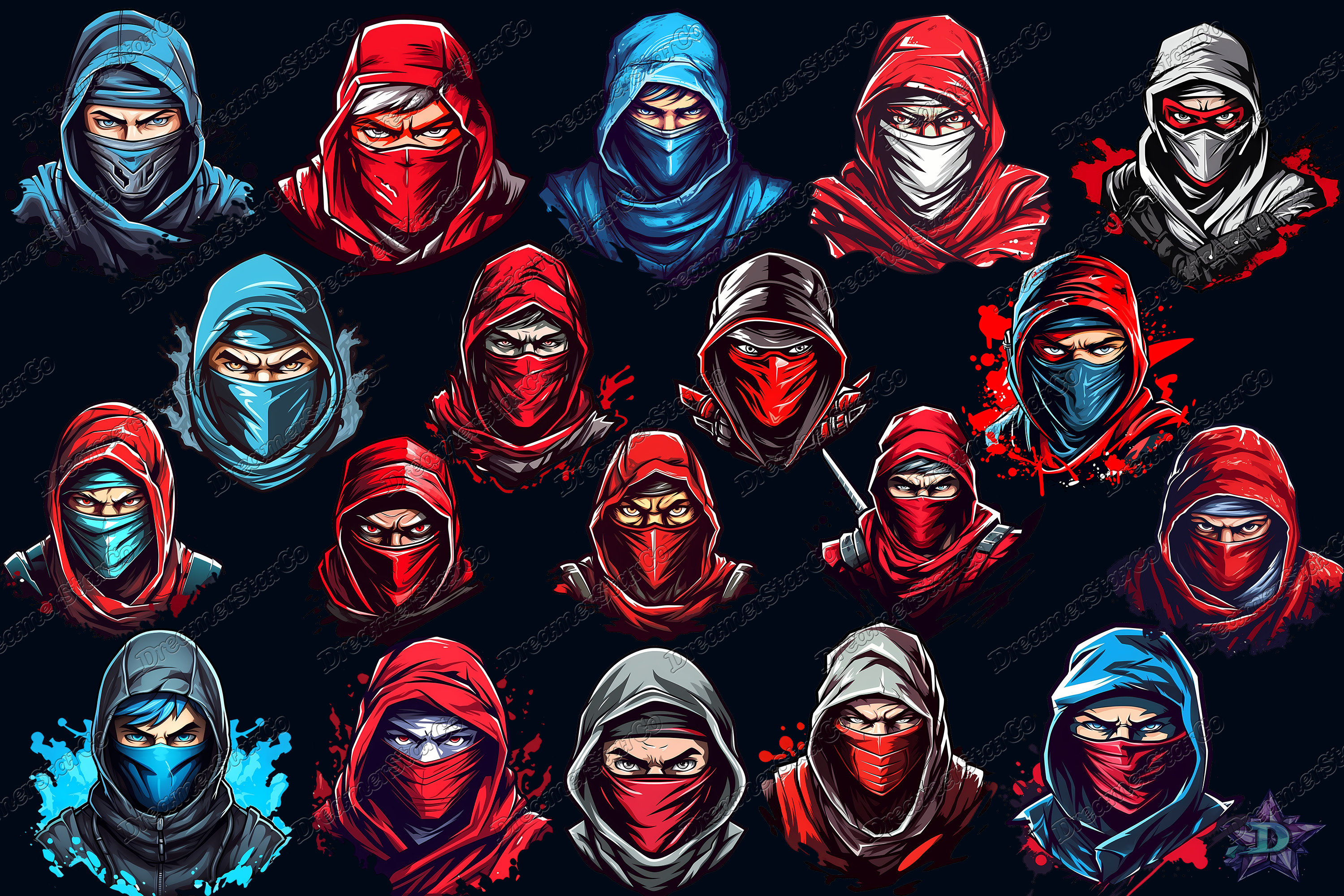 Cool Ronin Ninja Logo,ninja Logo,ronin Ninja,logo Maker,gaming,t-shirt ...