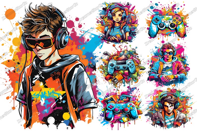Cool Gamer Style Clipart, Gamer Style Png,t-shirt Design ,graffiti ...