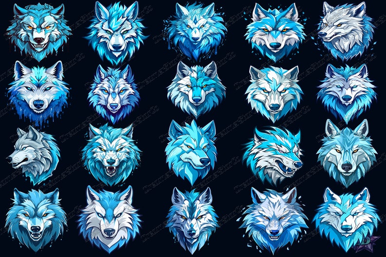 Ice Wolf,logo,logo Maker,gamer,gaming,t-shirt Design ,vector ...