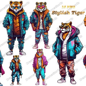 Stylish Tiger Clipart,stylish Tiger Png,t-shirt Design ,vector ...