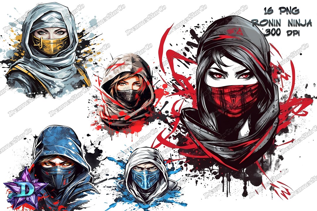 Ronin Ninja Pngronin Ninja Clipartfemale Ninjaronin - Etsy