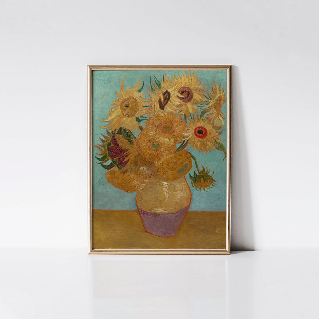 Sunflowers, Vincent Van Gogh Print, Sunflower Oil Painting Print, Van ...