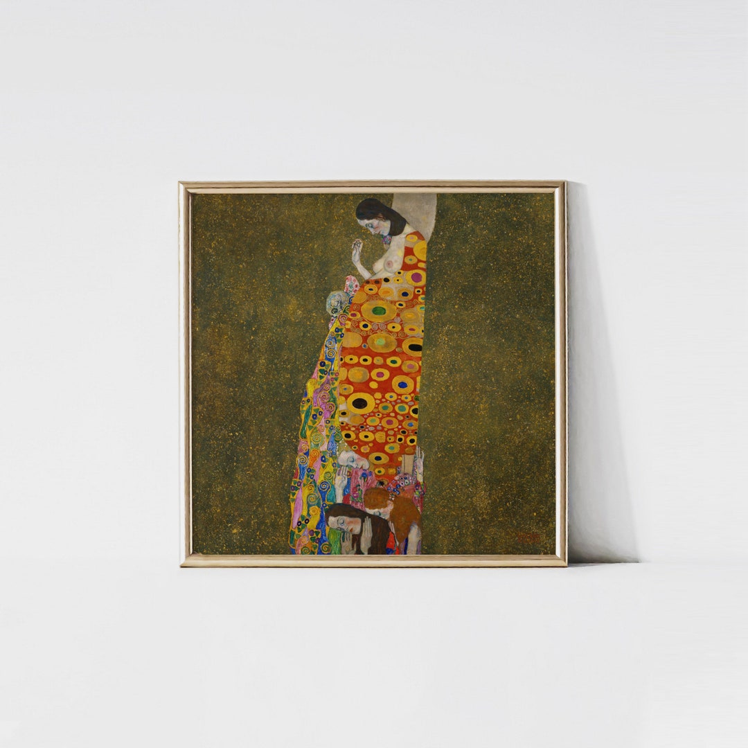 Hope II, Gustav Klimt Print, Art Nouveau Female Portrait. - Etsy