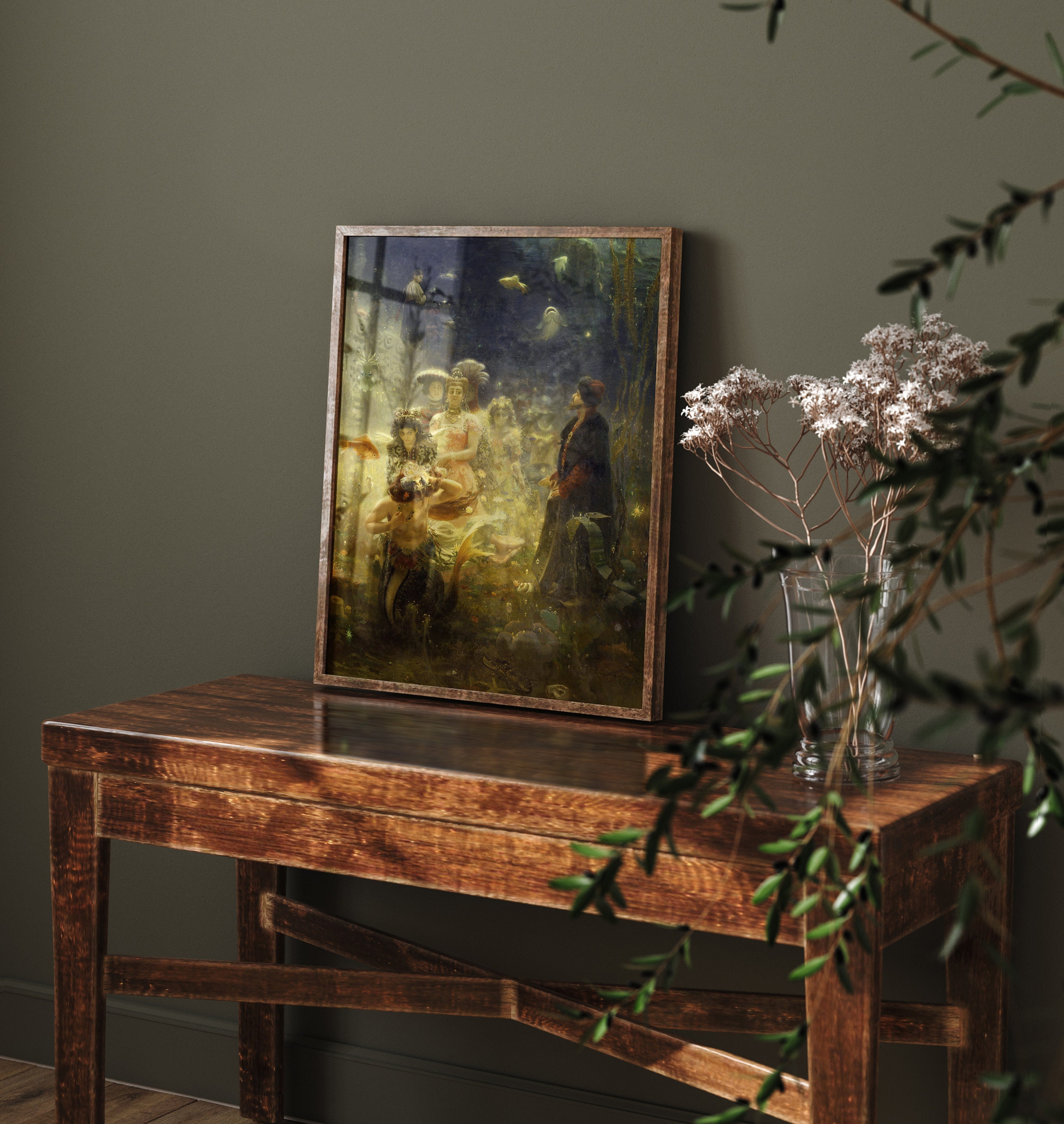 Sadko and the Underwater Kingdom, Ilya Repin Print, Magical Nautical ...