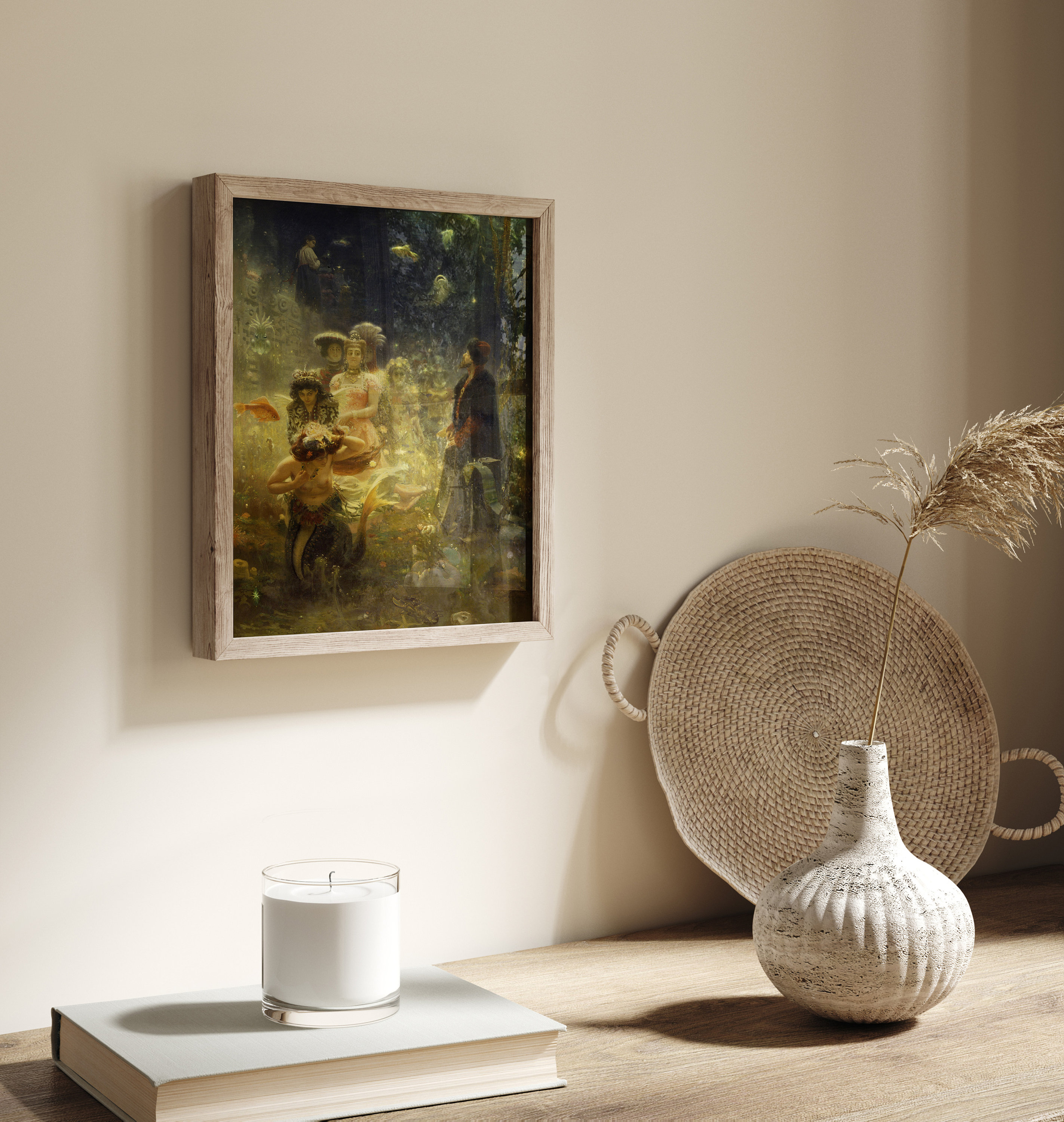 Sadko and the Underwater Kingdom, Ilya Repin Print, Magical Nautical ...