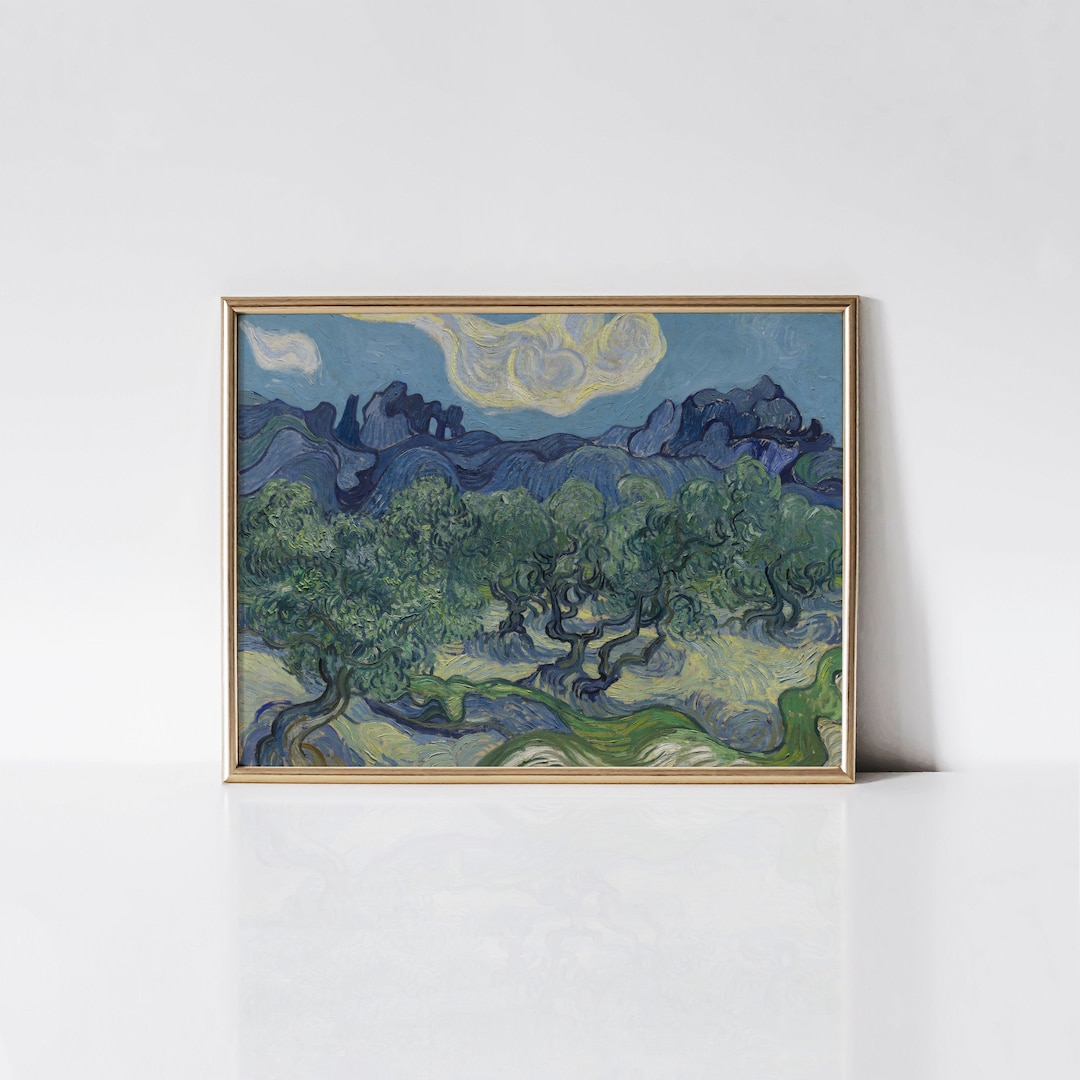 Olive Trees 1889 Vincent Van Gogh Print, Mediterranean Landscape ...