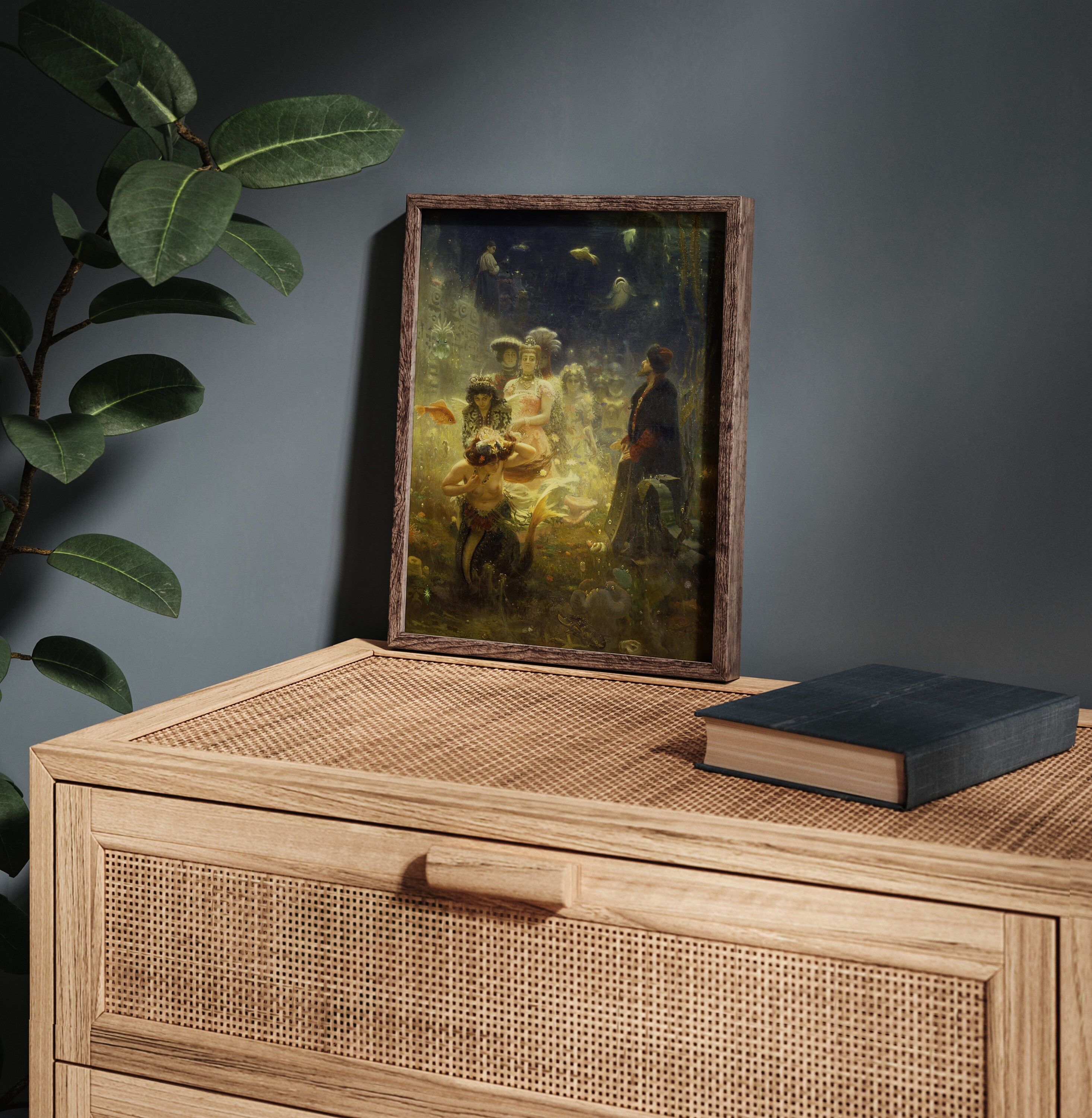 Sadko and the Underwater Kingdom, Ilya Repin Print, Magical Nautical ...