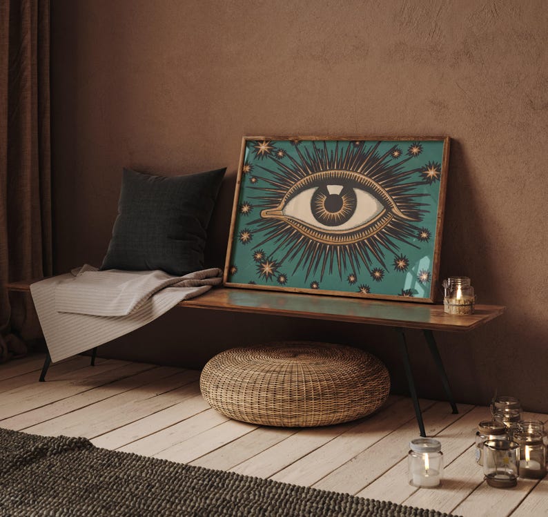All Seeing Eye, Occult Wall Art, Mystical Art, Magical Décor, Esoteric ...