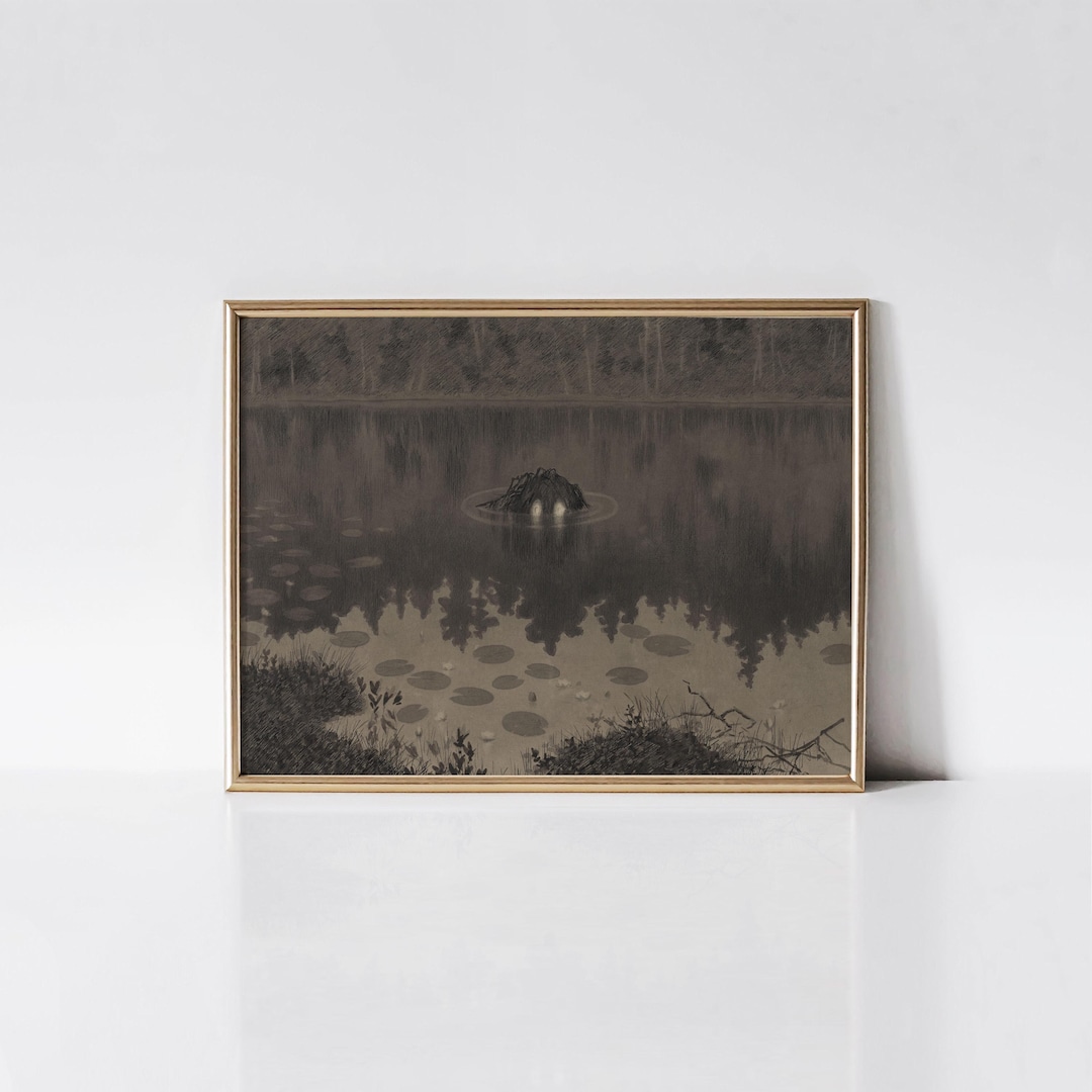 The Water Sprite, Nøkken, Theodor Kittelsen Print, Norwegian Folklore ...