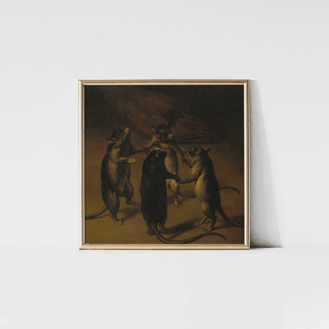Dance of the Rats Print, Rats Dancing Painting - Etsy