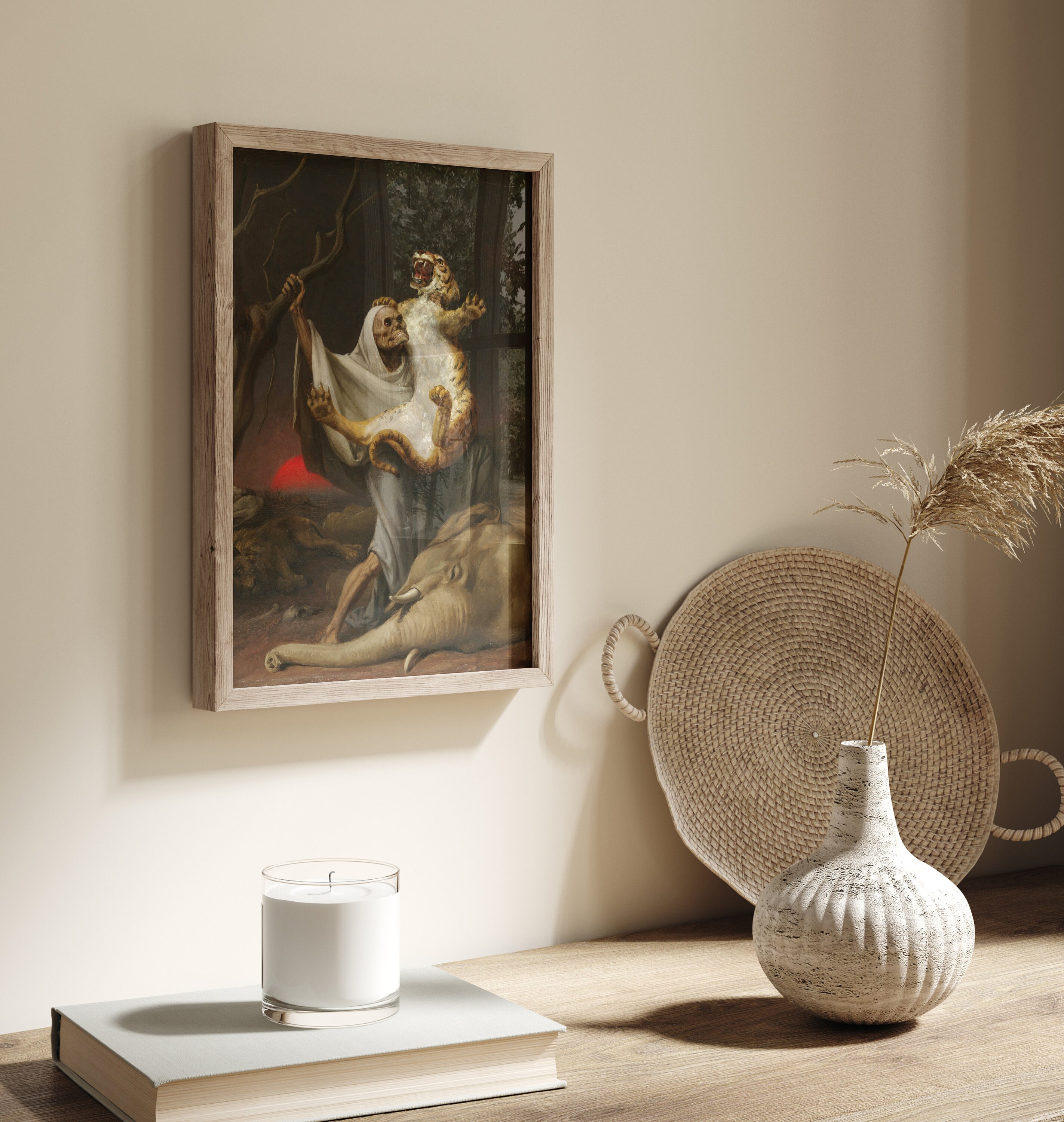 The Power of Death Macabre Oil Painting Print Gothic Wall - Etsy