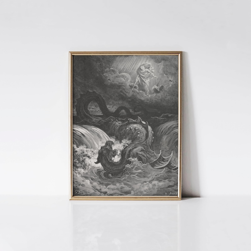 Leviathan Drawing - Etsy