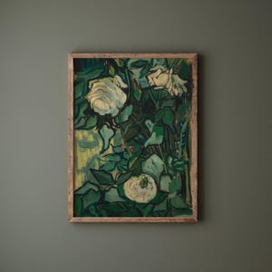 Roses, Vincent Van Gogh Print, Still Life Painting, White Roses Wall ...