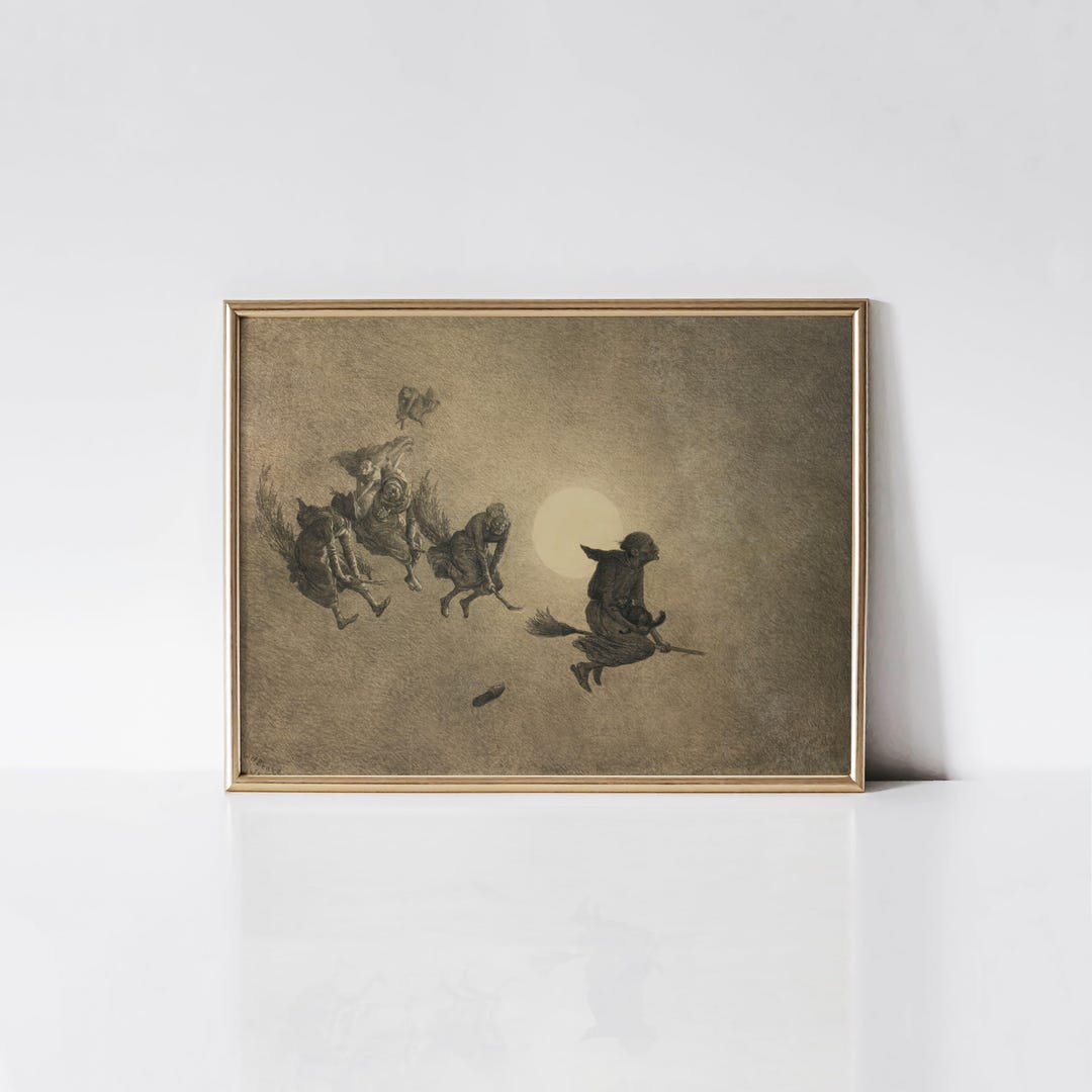 The Witches Ride, William Holbrook Beard Print, Witches Riding Brooms ...