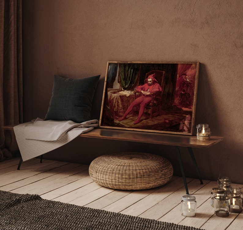 Stańczyk, the Sad Jester, Jan Matejko Print, Sad Clown Painting, Polish ...